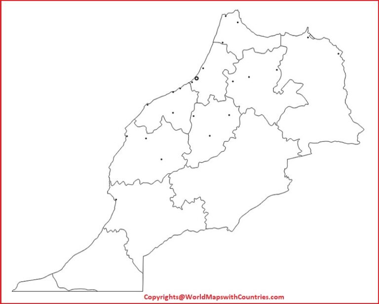 Free Printable Labeled and Blank Map of Morocco [PDF]
