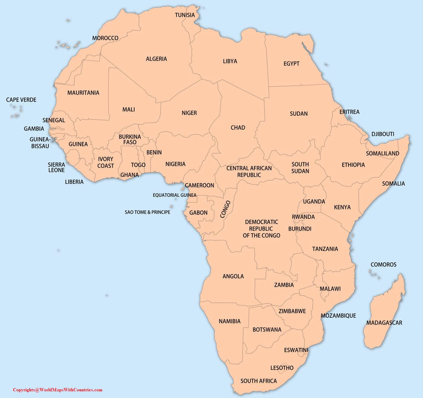 Free Labeled Map Of Africa With Countries And Capital PDF Free Labeled Map Of Africa With Countries And Capital PDF