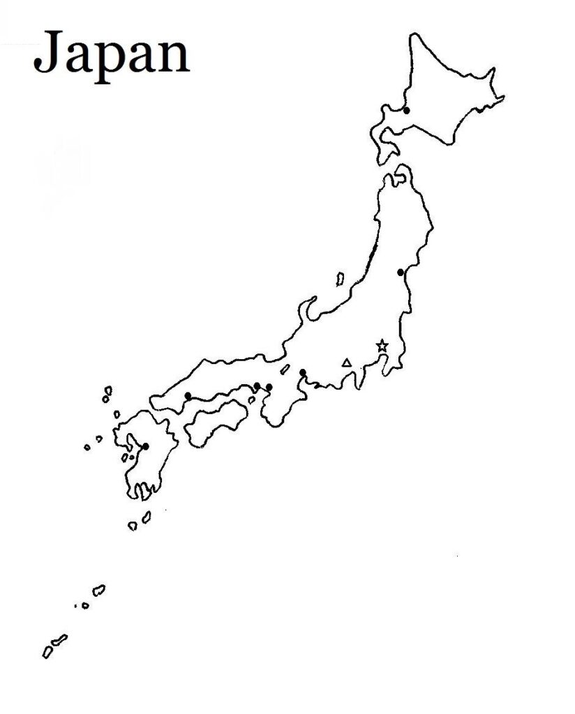 Free Printable Blank Map of Japan – Transparent Map [PDF]